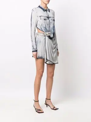 DIESEL® D-hanne Asymmetric Denim Dress