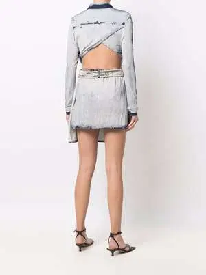 DIESEL® D-hanne Asymmetric Denim Dress