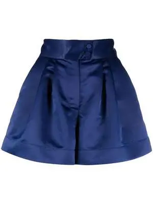 STYLAND High-waisted Satin Shorts - Blue