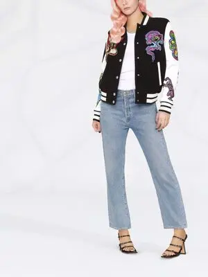 Philipp Plein Embroidered Patches Varsity Jacket