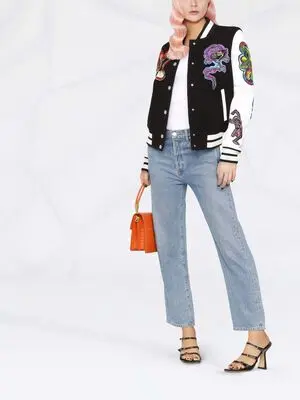 Philipp Plein Embroidered Patches Varsity Jacket