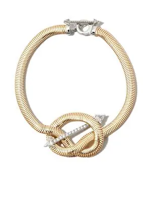 Nikos Koulis 18kt Yellow Feelings Knot Diamond Bracelet - Gold