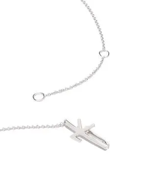 Nikos Koulis 18kt White Gold Diamond And Enamel Necklace