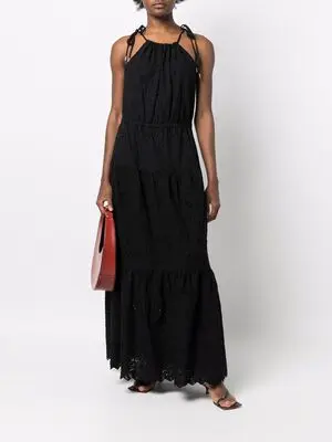 Michael Kors Embroidered Cotton Maxi Dress