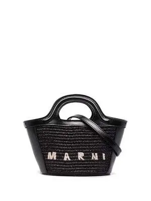 Marni Micro Tropicalia Embroidered Bag - Black