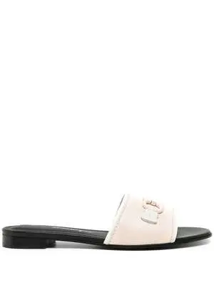FERRAGAMO Rhodes Gancini-logo Sandals - Black