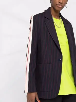 Palm Angels Striped Single-breasted Blazer