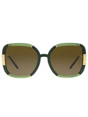 Tory Burch Logo-hinge Square-frame Sunglasses