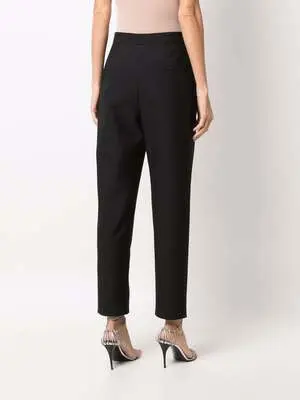 Alexander McQueen Zip-detail High-waisted Trousers - Black
