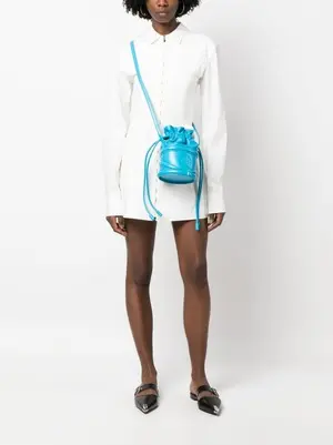 Alexander McQueen The Soft Curve Bucket Bag - Blue