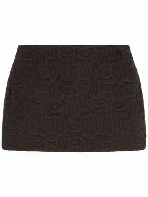 Dolce & Gabbana Lace-trim Jacquard Mini Skirt