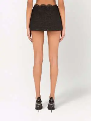 Dolce & Gabbana Lace-trim Jacquard Mini Skirt