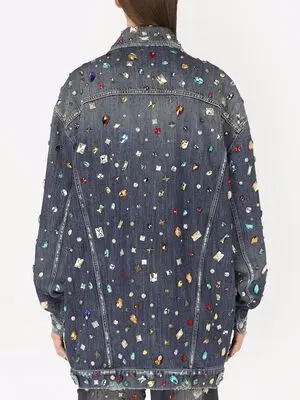 Dolce & Gabbana Rhinestone-embellished Denim Jacket