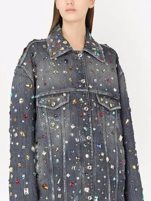 Dolce & Gabbana Rhinestone-embellished Denim Jacket