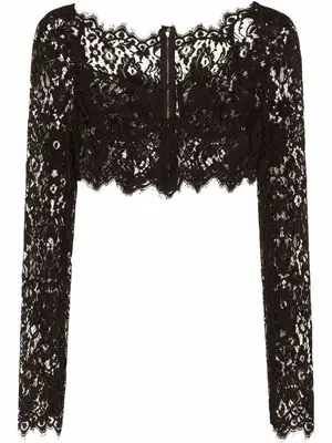 Dolce & Gabbana Lace-detail Corset Top - Black