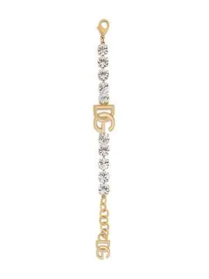 Dolce & Gabbana Dg Logo Crystal Embellished Bracelet