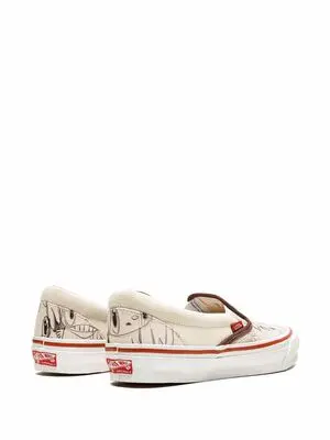 VANS X Javier Calleja Og Classic Slip-on Sneakers - White