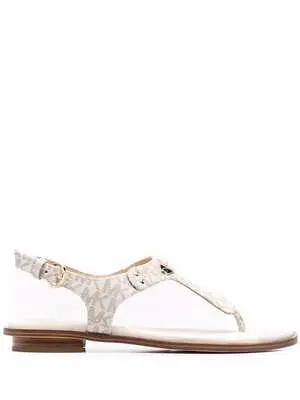 Michael Kors Logo Plaque Thong Sandals