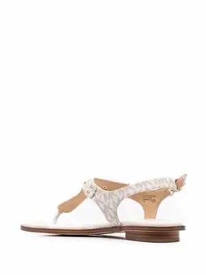 Michael Kors Logo Plaque Thong Sandals