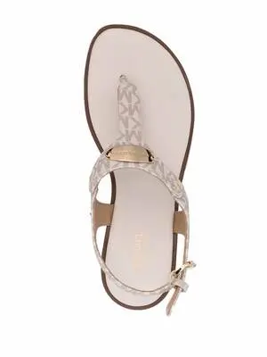 Michael Kors Logo Plaque Thong Sandals