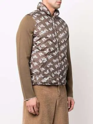 ERL Logo-print Padded Gilet - Green