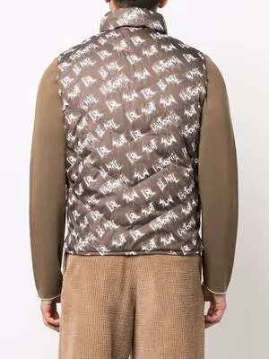 ERL Logo-print Padded Gilet - Green