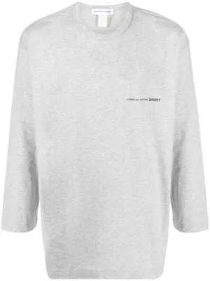 Comme Des Garçons Logo-print Long-sleeve T-shirt - Grey