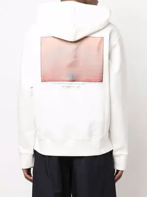 OAMC Abstract-print Hoodie - White