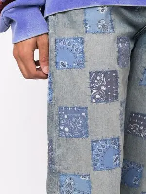 Amiri Patchwork Wide-leg Jeans