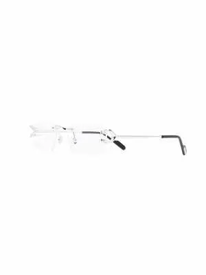 Cartier Rimless Square-frame Glasses - Silver