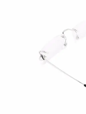 Cartier Rimless Square-frame Glasses - Silver