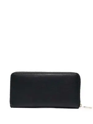 Patrizia Pepe Pebble-leather Continental Wallet - Black