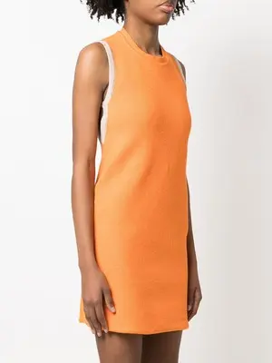 Jacquemus Sorbetto Knitted Mini Dress - Orange