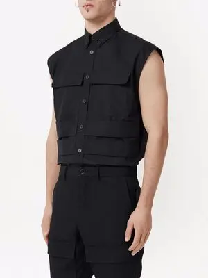 Burberry Sleeveless Button-down Shirt