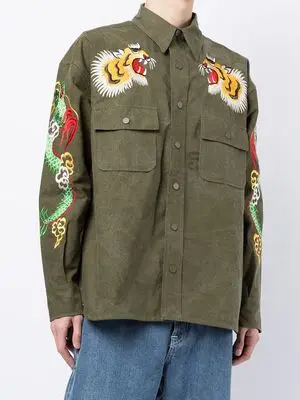 Readymade Embroidered Shirt Jacket