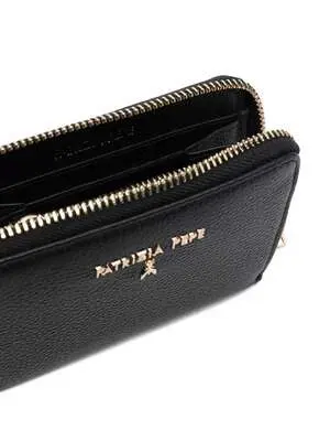 Patrizia Pepe Logo-lettering Pebble Wallet - Black