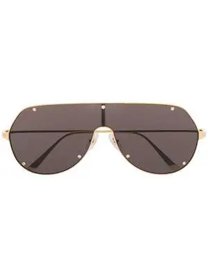 Cartier Mask Frame Sunglasses - Gold