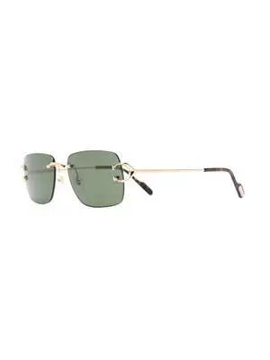 CARTIER Rectangle-frame Sunglasses