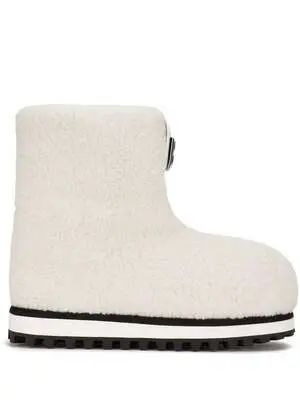 Dolce & Gabbana Logo Patch Ankle Boots