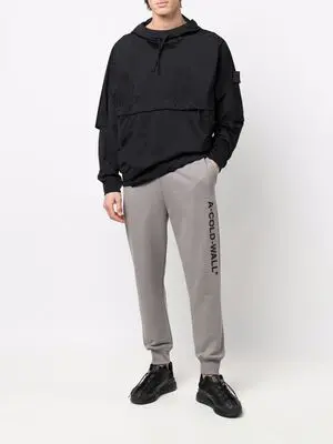 A-COLD-WALL* Logo-print Cotton Track Pants - Grey