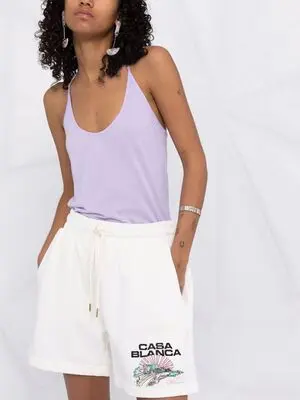 FORTE_FORTE Scoop-neck Spaghetti-strap Top