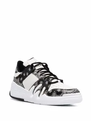 GIUSEPPE ZANOTTI Bandana-print Low-top Sneakers - White