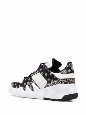 GIUSEPPE ZANOTTI Bandana-print Low-top Sneakers - White