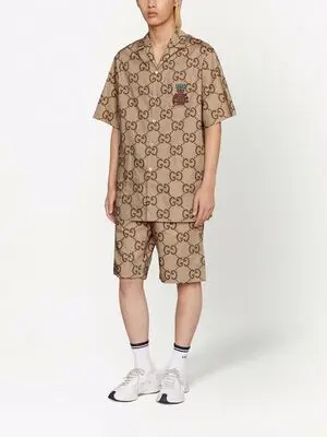 Gucci Pineapple Gg Canvas Bowling Shirt