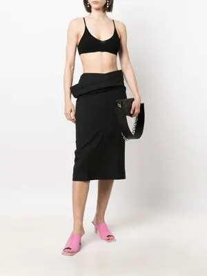 Jacquemus Vela Draped Pencil Skirt