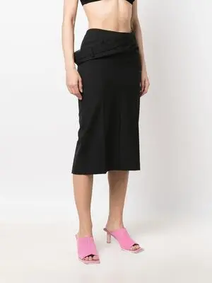 Jacquemus Vela Draped Pencil Skirt