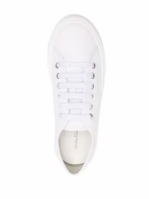 FERRAGAMO Embossed-logo Low-top Sneakers - White