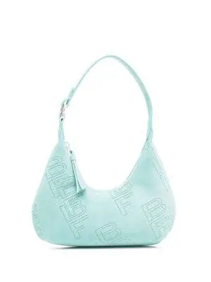 By Far Amber Perforated Logo Shoulder Bag - Blue