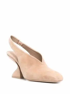 FERRAGAMO F-heel Slingback Pumps - Neutrals