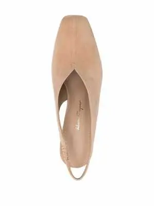 FERRAGAMO F-heel Slingback Pumps - Neutrals